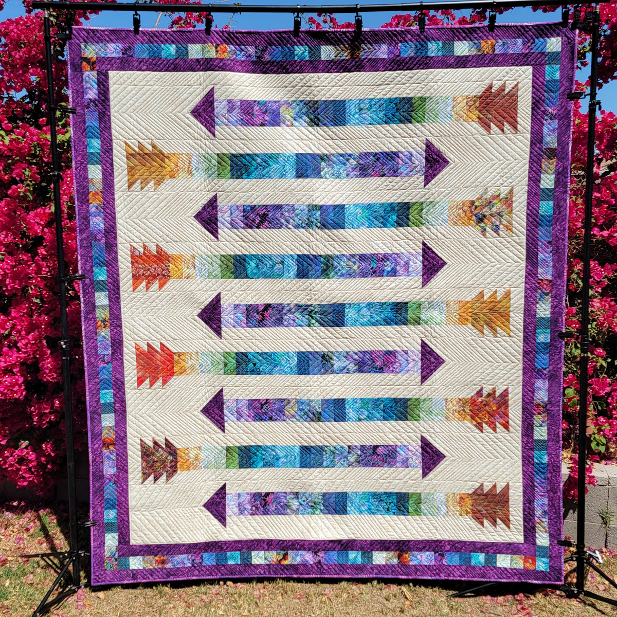 Nine Arrows Quilt Pattern – 3 Dudes Quilting Designs