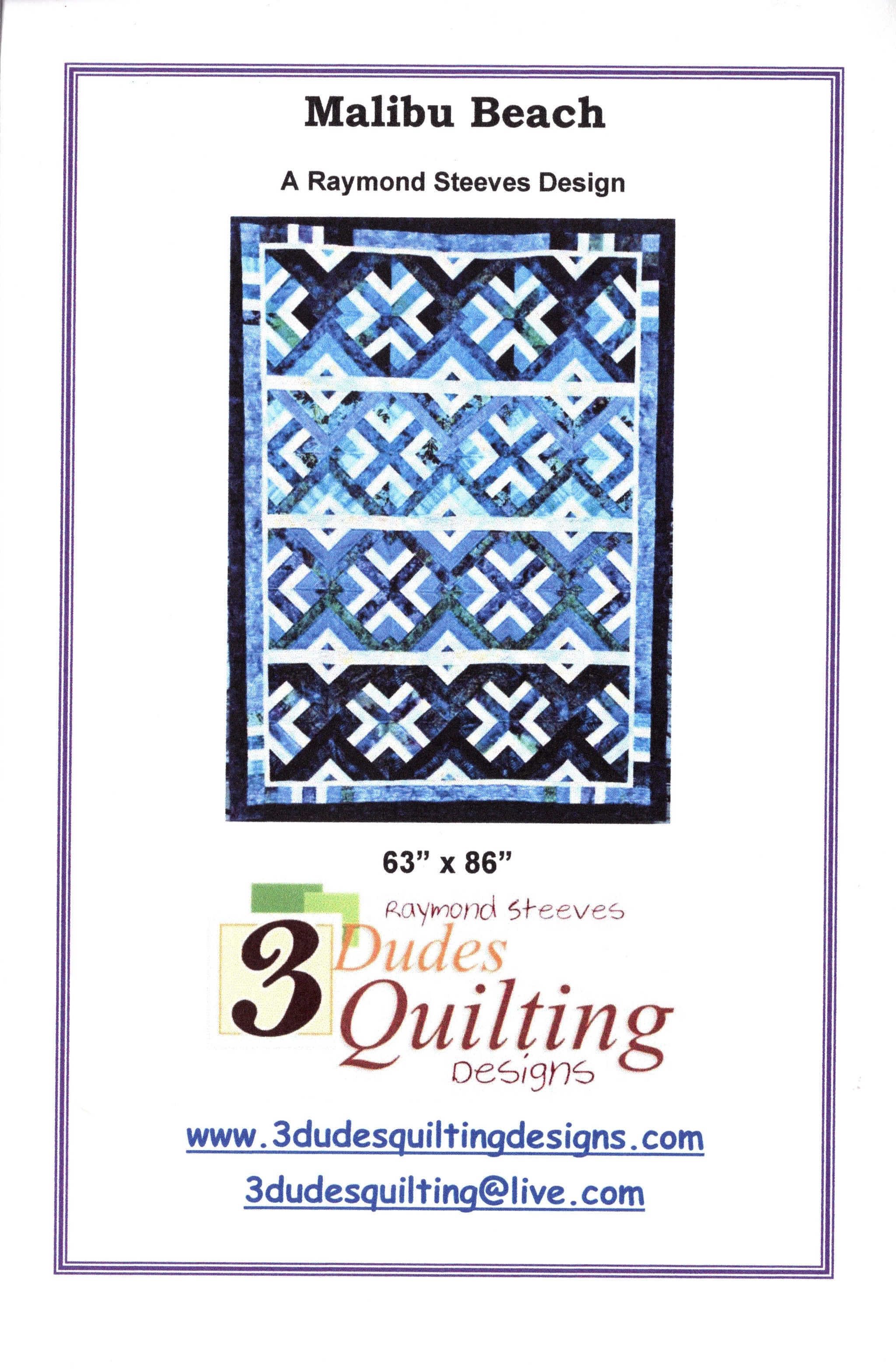 Malibu Beach Quilt Pattern – 3 Dudes Quilting Designs