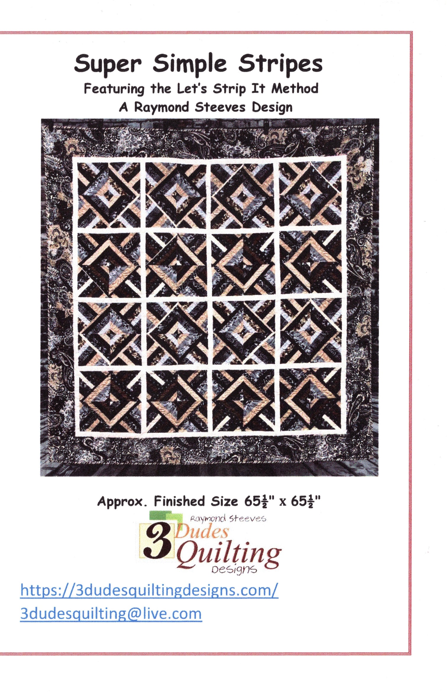 Super Simple Stripes Quilt Pattern – 3 Dudes Quilting Designs