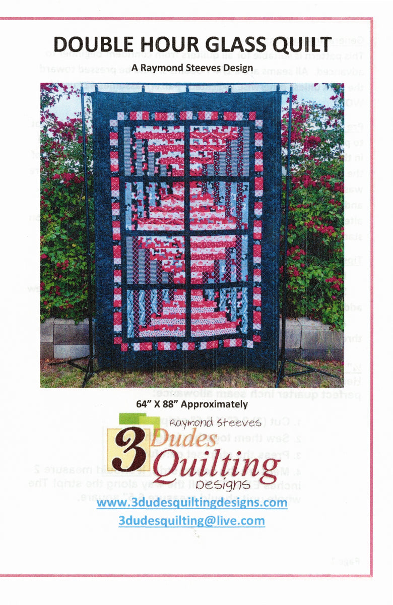 DOUBLE HOUR GLASS QUILT PATTERN – 3 Dudes Quilting Designs